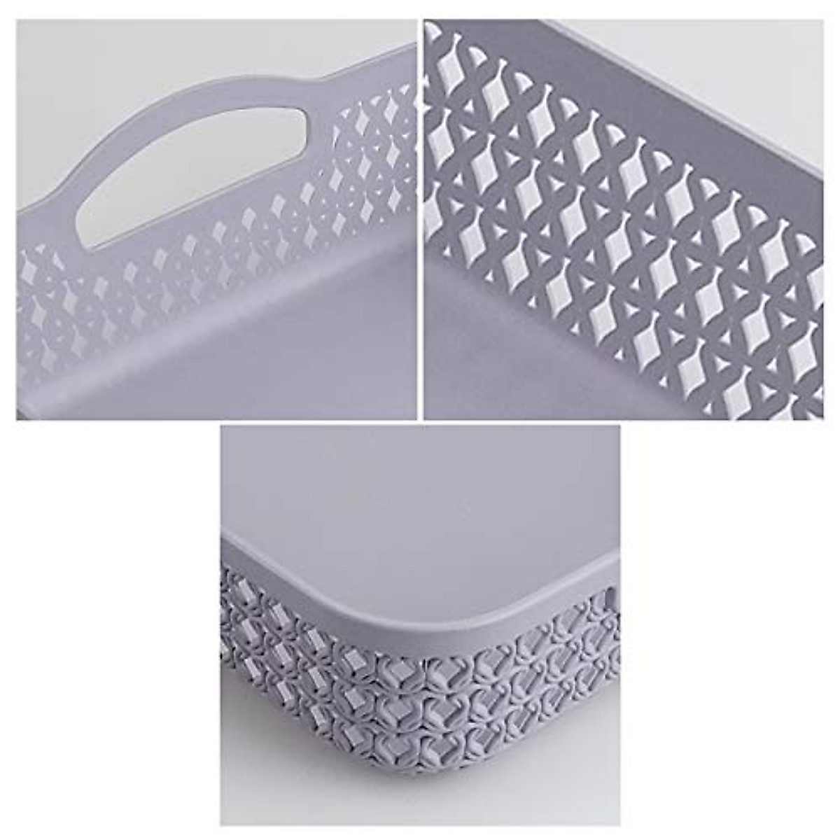 Ortodayes Plastic Basket Trays, Paper Storage Baskets Set of 6