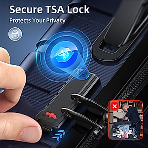 SHOWKOO Luggage Expandable Hardside Lightweight Durable Spinner Wheels Clearance Suitcase Set with TSA Lock 3 PCS (Deep blue)