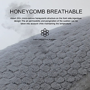 CNAMOY Gel Seat Cushion Warm Office Chair Cushion for Long Sitting Orthopedic Cushion for Butt, Tailbone, Sciatica, Coccyx & Back Pain Relief Chair Pads for Car, Wheelchair, Home, Long Trips - Grey