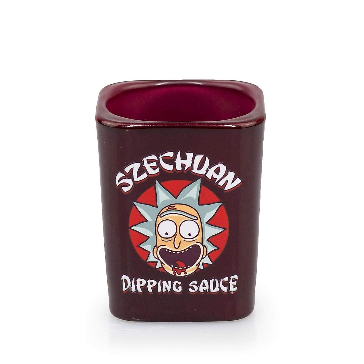 Rick and Morty Szechuan Dipping Sauce Shot Glass - Novelty Collectible Drinking Glasses - Perfect for Birthdays, Holidays, House Warming Parties, 2 fluid ounces
