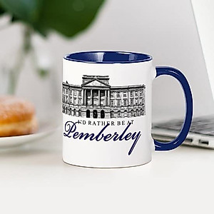CafePress Id Rather Be At Pemberley Mugs Ceramic Coffee Mug, Tea Cup 11 oz