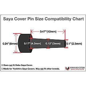 Yoshihiro Safety Pin for Saya Knife Covers [Compatibility Chart Provided] (5PC Set)