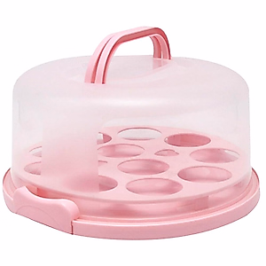 UPKOCH Clear Cake Carrier Cake Container Birthday Cake Case Cake Carrying Case Handheld Cake Case 10 Inch Cake Carrier Multi-function Cake Case Round Cake Carrier Cake Packing Holder