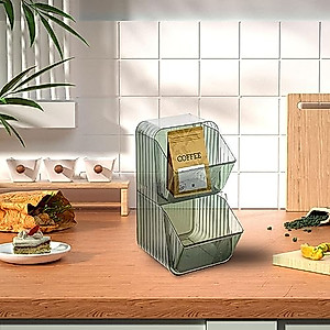 Teabag Storage Box, Drawer TeaBag Holder, Teabag Storage For Kitchen, Seasoning Sugar Packet Holder, Large Desktop Tea Container For Countertops, Office, Kitchen Accessories