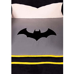 Fun Costumes Batman Face Chair Lounger Seat, DC Comics Iconic Black Comfy Soft Plush Seat Standard