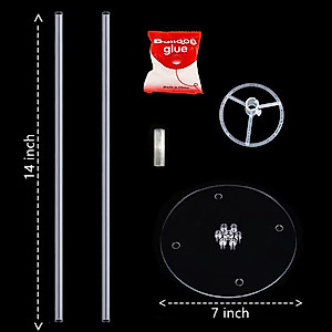 12 set 30 inch Balloon Stand Kit for Table Top with Bases and Cups Table Desktop Balloon Holder，Balloon Sticks Centerpieces Holder for Balloon Banquet for Adults/Kids Party Decoration