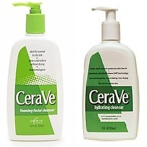Cerave Hydrating Cleanser and Foaming Facial Cleanser Value Pack