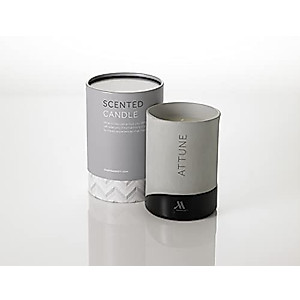Marriott Attune Candle - Notes of Fuji Apple, Rose, and Cassis - Hand-Poured Soy Wax Blend in Gray Porcelain Jar
