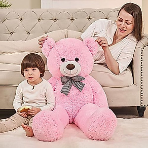 MaoGoLan Huge Pink Stuffed Animals 47 inch Life Size Cute Teddy Bears Big Giant Teddy 4 Feet for Baby Girls Shower Decorations