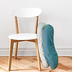 Hooyax Muslin Baby Lounger Cover 2 Pack, Organic Cotton Removable Slipcover for Newborn,Baby Padded Lounger Infant Floor Seat Cover for Boys Girls (Blue Gray)