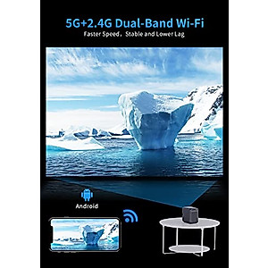 WANBO TT Portable Projector Netflix-Certified, Auto Focus Native 1080P 650 ANSI Home Video Projector with 5G WiFi and Bluetooth, 4K Dolby Audio Supported Smart Mini Projector,HDR10, Digital Zoom