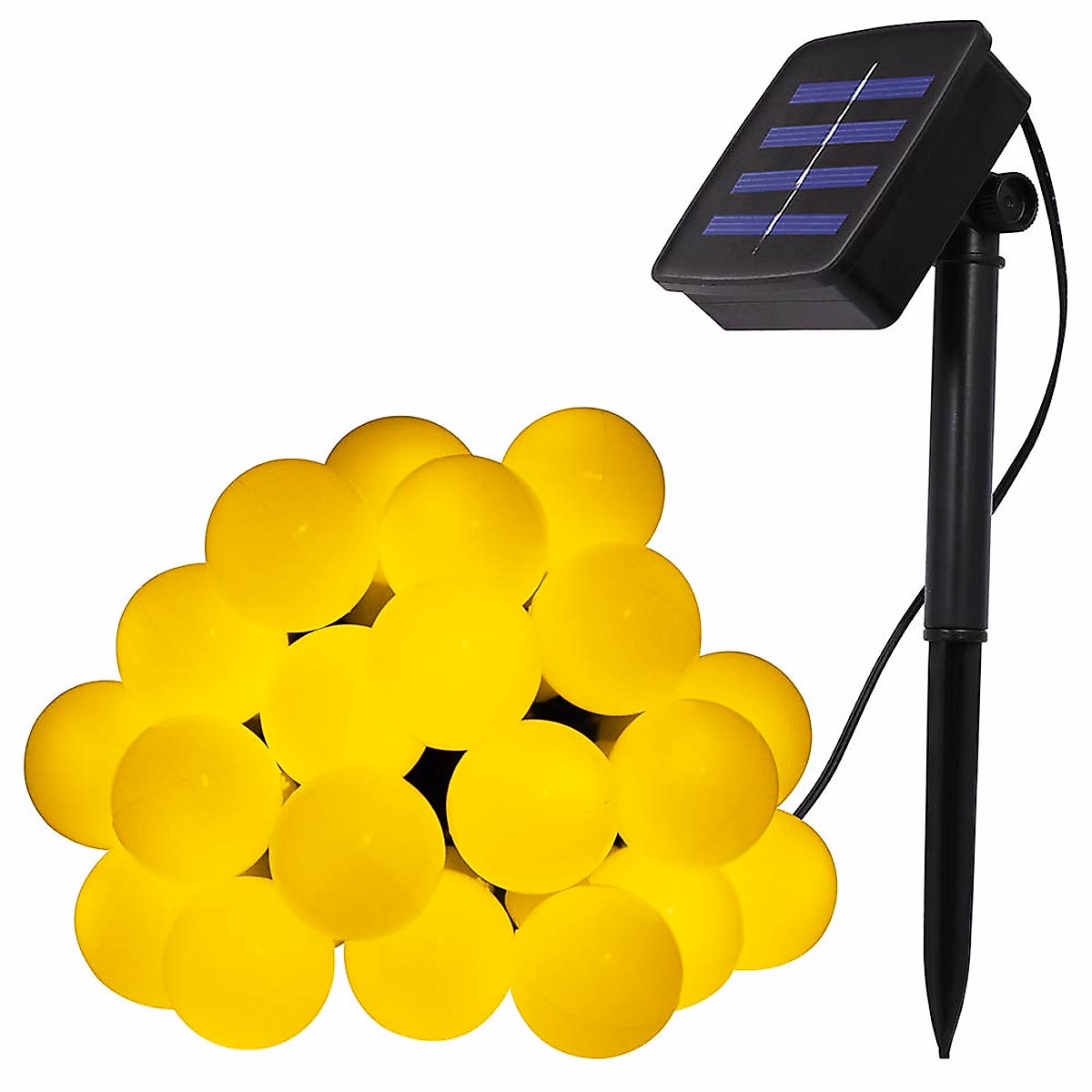 XUNATA 40ft Solar LED String Lights, Flexible Waterproof 100 LEDs White Ball Lights for Indoor Outdoor Home Patio Lawn Garden Party Holiday Decorations(Warm White)