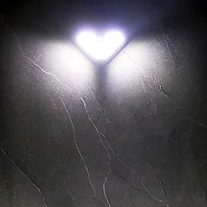 HFFFHA 2 Side 102LED PIR Motion Sensor Solar Energy Street Lamp 3 Lighting Modes Yard Path Home Garden Solar Power Induction Wall Light