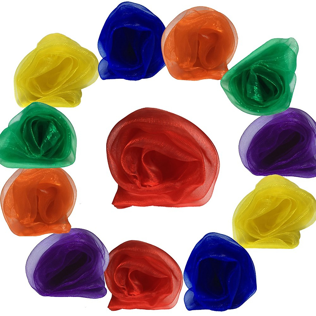 AIVIAI Dance Scarves Music Scarves for Children Movement and Juggling 12pcs