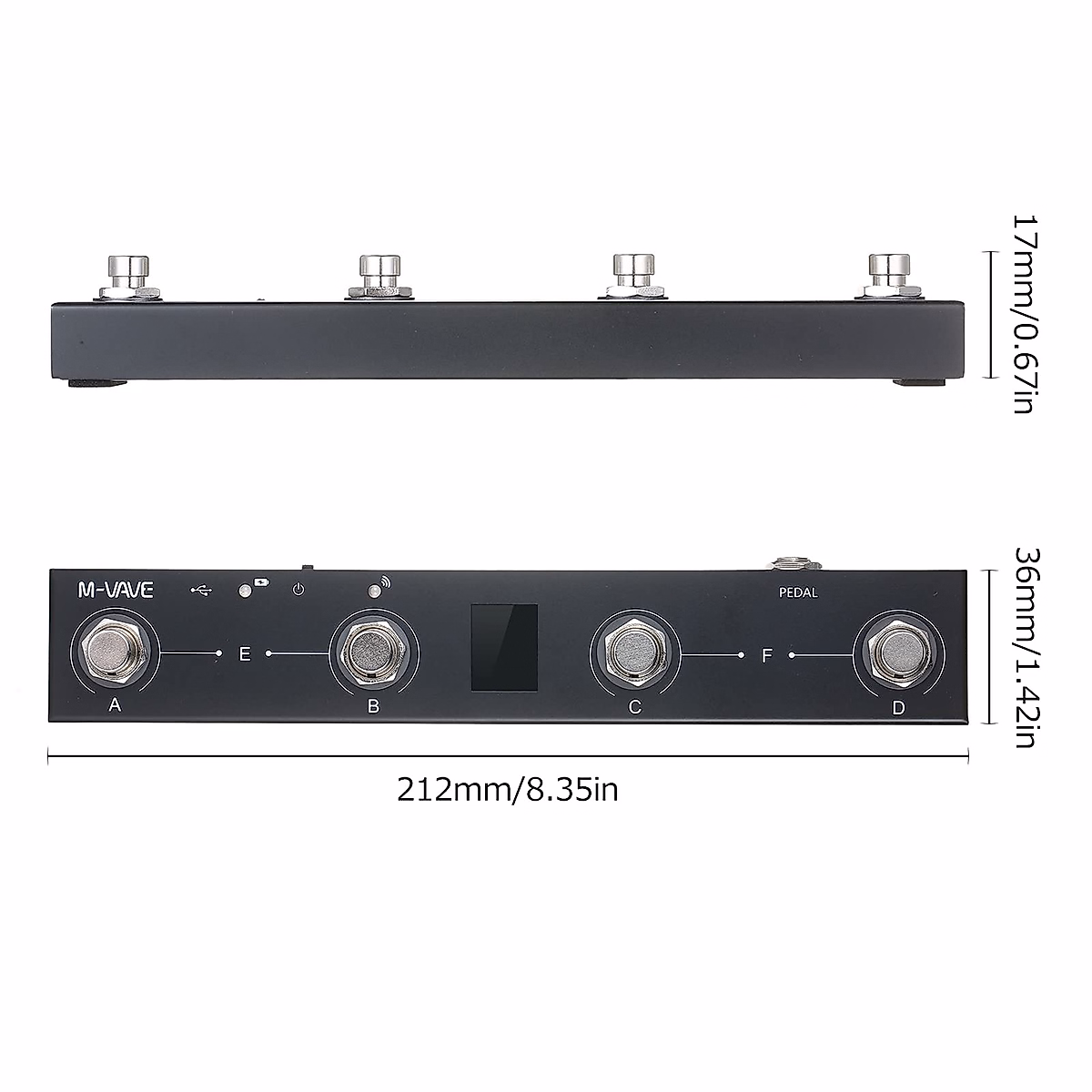 HHOP M-VAVE Chocolate BT Wireless MIDI Controller Rechargeable 4 Buttons Portable MIDI Foot Controller Pedal APP Control