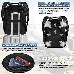 18.4 Laptop Backpack for Men, 60L Extra Large Gaming Laptops Backpack with USB Charger Port,TSA Friendly Flight Approved RFID Anti-Theft Pocket Heavy Duty Durable Computer Bag Backbag
