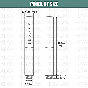 Heyalan Handheld Shower Handheld Shower Spray Bathroom Shower Wand High Pressure Luxury Hand Shower Brass High Flow Hand Shower Head,Dual Functions Style,Brushed Nickel