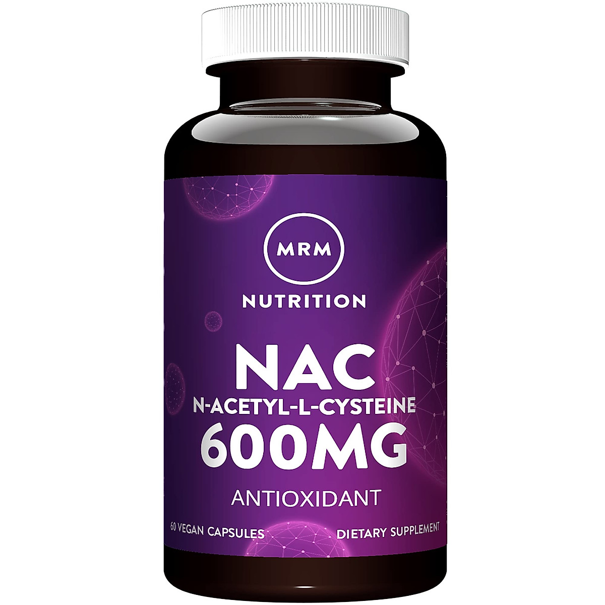 MRM Nutrition N-Acetyl-Cysteine (NAC) 600mg | Antixoidant | Resipratory Health | Liver Health | Mitochondrial Health | Vegan + Gluten-Free | 60 Servings