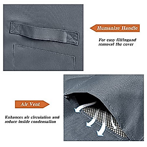 BRIOPAWS Patio Adirondack Chair Cover for Outdoor Furniture,Waterproof Lounge Deep Seat Cover,Heavy Duty Outdoor Chair Covers Patio Furniture Cover(32"Wx 34"Dx 36"H,Grey)