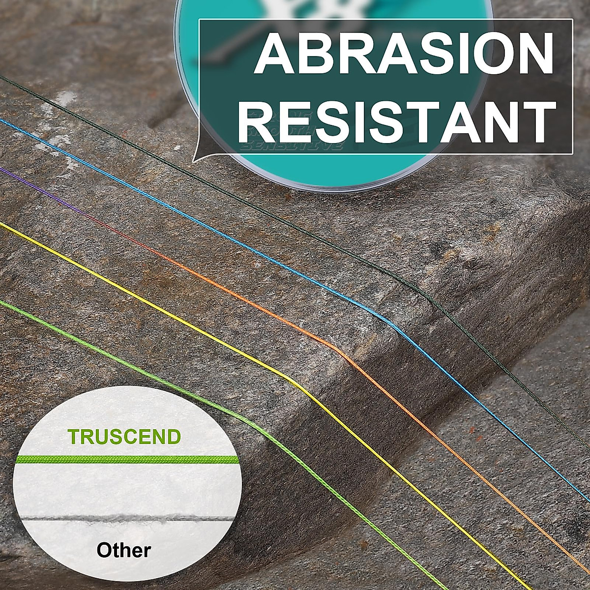 TRUSCEND X8 Braided Fishing Line, Upgraded Spin Braid Fishing Line, Smooth and Ultra Thin Braided Line, Fishing Wire Super Strength and Abrasion Resistant, No Stretch and Low Memory 30lb-328yds