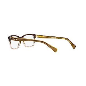 Coach HC6089 Prescription Eyewear Frames, Transparent Olive Gradient/Demo Lens, 51 mm