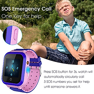 cjc 4G Kids Smartwatch, Smart Watch for Kids, IP67 Waterproof Watches with GPS Tracker, 2 Way Call Camera Voice & Video Call SOS Alerts Pedometer WiFi Wrist Watch, 3-12 Years Boys Girls