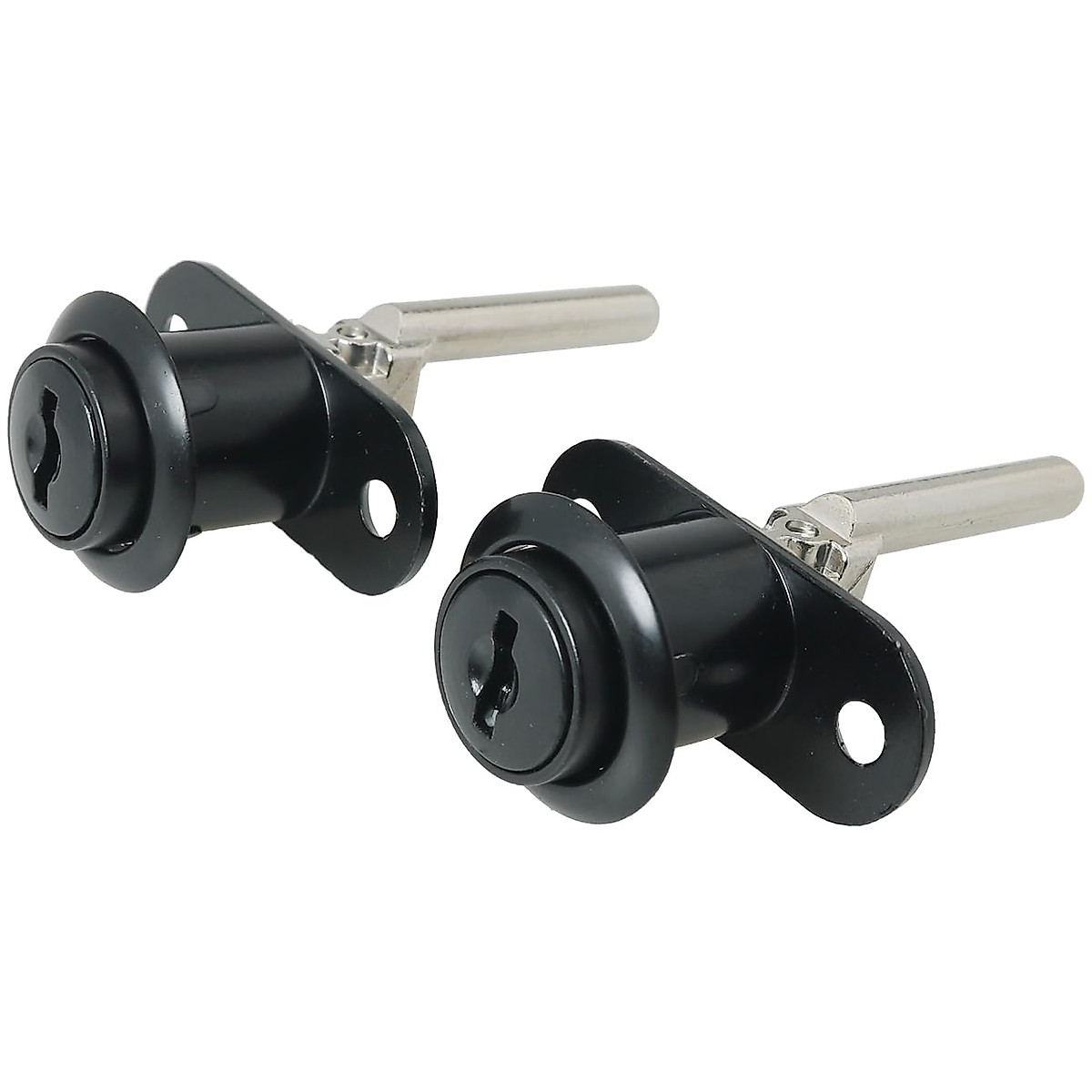 FMHXG 2PCS Drawer Lock Cabinet Lock Core with Key Desktop File Suitable for Wardrobes Furniture Storage Cabinets Display Cabinets Alloy Black