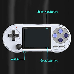 Data Frog SF2000 Handheld Game Console Built-in 6,000 Games, 3-Inch IPS Screen Retro Arcade Portable Nostalgic Gaming Machines for Kids Adults