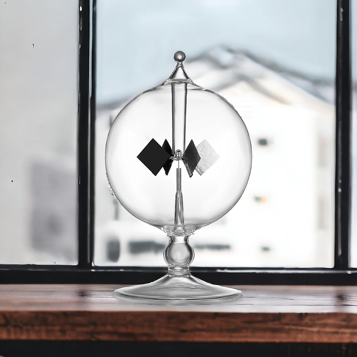 DORAMI Clear Solar Power Crookes Radiometer Sun Light Energy Spinning Vanes