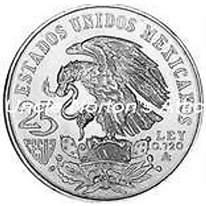 1968 Mexican Silver 25 Pesos Olympic (Au) ASW .5209 Oz.