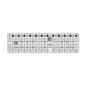 Creative Grids Quick Trim and Circle 3 1/2 Inch X 12 1/2 Inch Quilting Ruler ((CGRMT1)