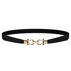 Giantree Women Skinny Belt for Dresses, Corset Belt Thin Waist Belt Fashion Versatile Ladies Elastic Slim Small Waist Belt