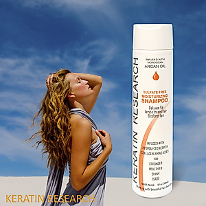 Keratin Research Natural Argan Oil Infused Sulfate Free Shampoo and Conditioner 2 bottles Value Set for Keratin Treatments, Maintainance After Care, post treatment shampoo Conditioner (300ml 2 pack)