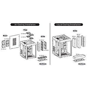 Thermaltake Level 20 HT Snow Edition 4 Tempered Glass Type-C Fully Modular E-ATX Full Tower Computer Chassis with 2 140mm Top Fan Pre-Installed CA-1P6-00F6WN-00