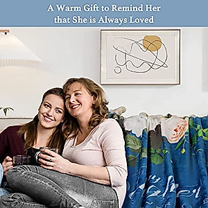 Valentines Day Gifts for Daughters, Birthday Gifts for Daughter, Daughter Gifts from Mom, Gifts for Daughter, Adult Daughter Gifts from Dad, Father Daughter Gifts, Soft Throw Blanket 60"x50", Blue