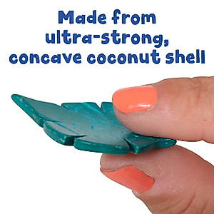 READY 2 LEARN-CE10008 Coconut Leaves - Set of 50 - 6 Shapes - 5 Colors - Natural, Hand Made Counters for Kids - Use for Crafts, Counting and Sorting