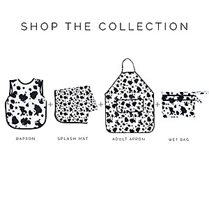 BapronBaby Cowhide Wet Dry Bag - Waterproof Two Zipper Pockets - Reusable for Mealtime, Diapers, Stroller, Snacks, Swimsuits - Machine Washable - 11" x 9"