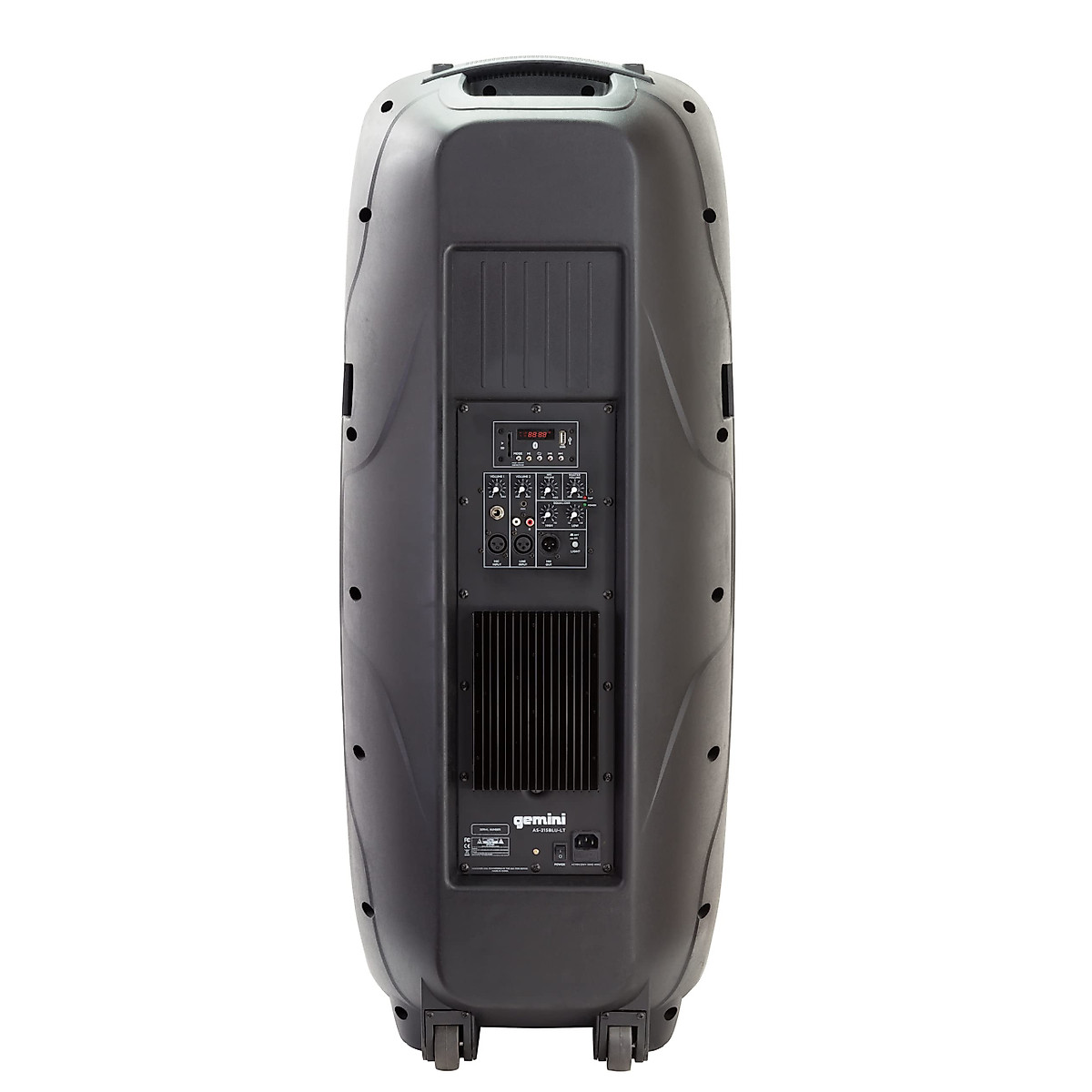 Gemini AS Series Professional Audio Dual 15-inch Portable Active PA Loudspeakers with Bluetooth Compatibility, Mic & Line XLR, 1/4", 1/8", RCA inputs