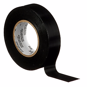 3M Temflex Multi-Purpose Vinyl Electrical Tape 165, Black, 3/4 in x 60 ft (19 mm x 18 m), 10 Roll Pack