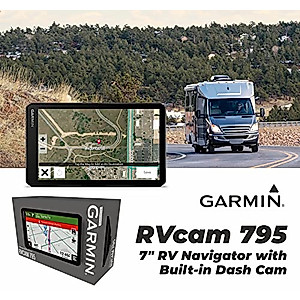 Garmin RV Cam 795, Large, Easy-to-Read 7” GPS RV Navigator, Built-in Dash Cam, Automatic Incident Detection, Custom RV Routing with Wearable4U Power Pack Bundle