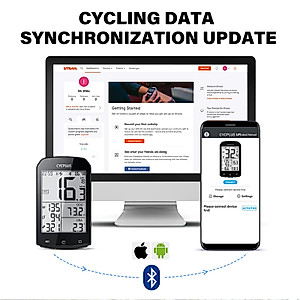 CYCPLUS GPS Bike Computer Waterproof Bicycle Speedometer and Odometer ANT+ Wireless Cycling Computer Compatible with App 2.9 Inch LCD Display with Backlight