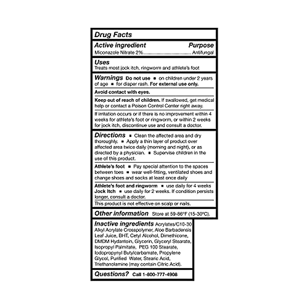 McKesson 2% Miconazole Nitrate 4 Oz Tube