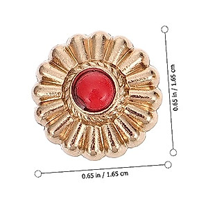 COHEALI 6 Sets Cloth Button Clothes Snap Button Fasteners Gemstone Flower Button Buttons for Clothes Clothing DIY Button Creative Chrysanthemum Buttons Clothing Snap Zinc Alloy Sewing