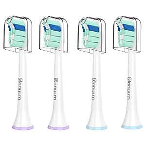 Senyum Toothbrush Replacement Heads for Philips Sonicare Replacement Heads Compatible with Sonicare Replacement Heads, 4 Pack