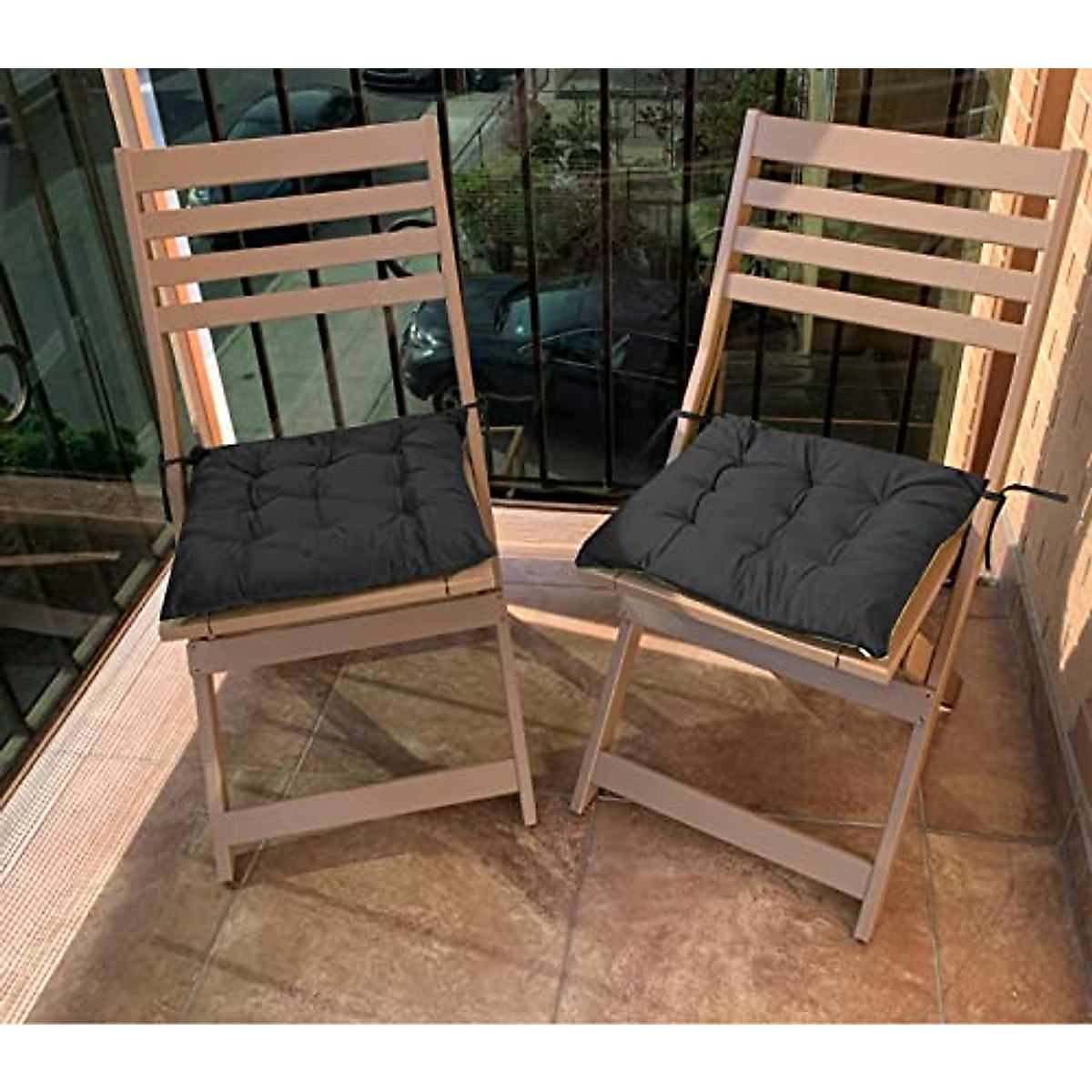 Big Hippo Seat Cushion Chair Cushion Pads for Dining Chairs,Chair Cushion with Ties for Dining Chair,Kitchen Chair pad and Dining Room Seat Cushion Tufted Chair Pads for Dining Chair,Office Chair,Car