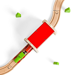 Bigjigs Rail Red Brick Tunnel, Wooden Toys, Train Set, Train Tunnel, Wooden Train Track Accessories, Bigjigs Accessories, Train Toys, Train Tunnel for Kids