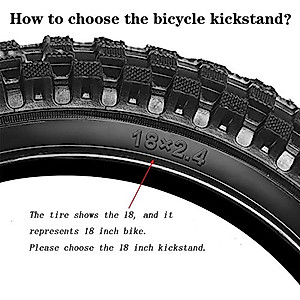 Cyfie Bike Kickstand for 16 18 20 Inch Kids Adjustable Center Mount Bicycle Kickstands Bike Stand for 16-20inch Wheel Mountain Bike/Road Bicycle/Adult Bike/Sports Bike, Aluminum Alloy