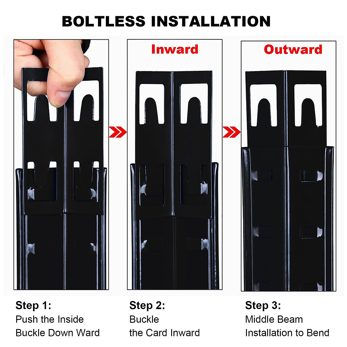 80” Storage Shelf Rack 5-Tier Bookcase, Standing Storage Shelf Multi-use, Garage Shelf for Home, MDF Board and Metal Storage Shelf Modern Industrial Shelf, 80H x 40W x 20D inch, Black