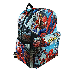 Spider-Man Deluxe Oversize Print Large 16" Backpack with Laptop Compartment - A17704