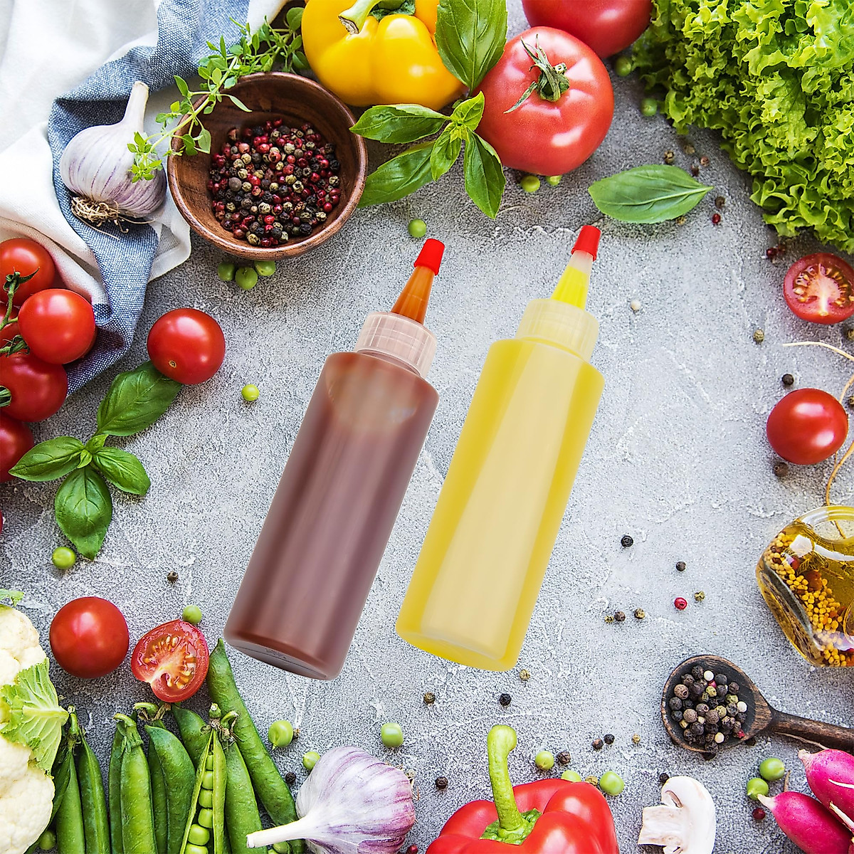 Cornucopia Brands 4oz HDPE Plastic Squeeze Bottles w/Yorker Tips (6-Pack), Empty Refillable Bottles for Arts, Crafts & Kitchen (6-Pack)